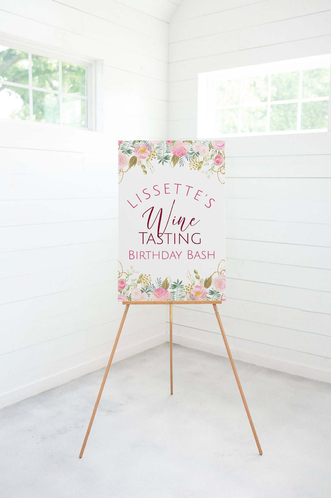 Wine Tasting Welcome Sign, Editable Wine Tasting Birthday Party Sign ...