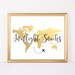 Gold World Map Signs Bundle, Travel Theme Decorations, Travel Theme ...