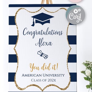 Graduation Welcome Sign Template, Congrats's Grad Sign, Graduation ...