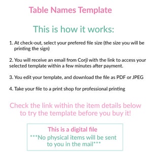 Custom Map Table Names Template Travel Theme Wedding Table | Etsy