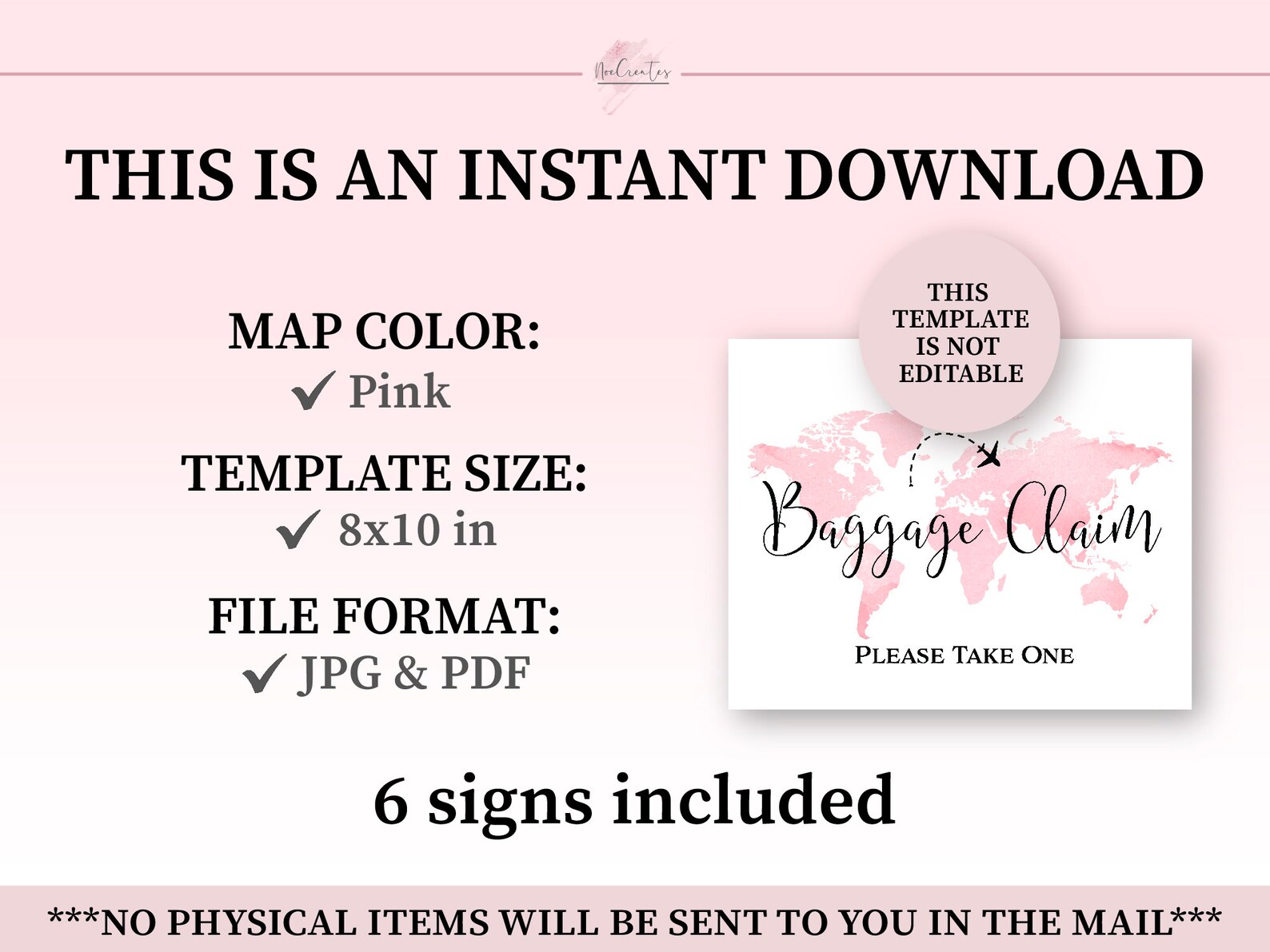 Pink World Map Signs Bundle Pink Travel Theme Bridal Shower - Etsy
