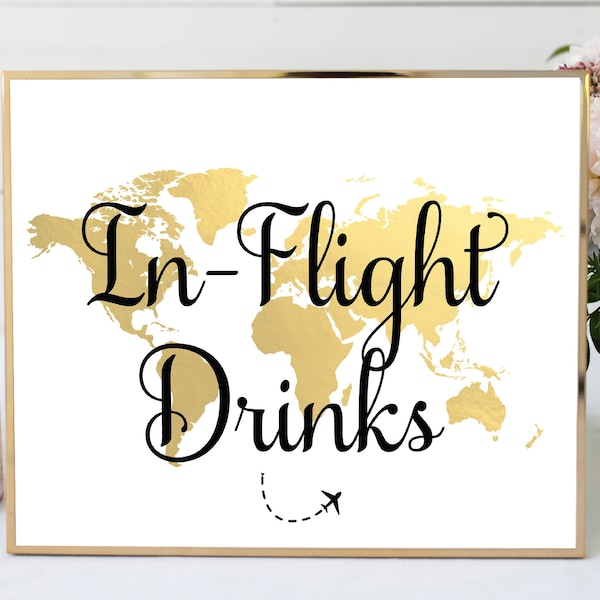 In Flight Drinks Sign - Etsy