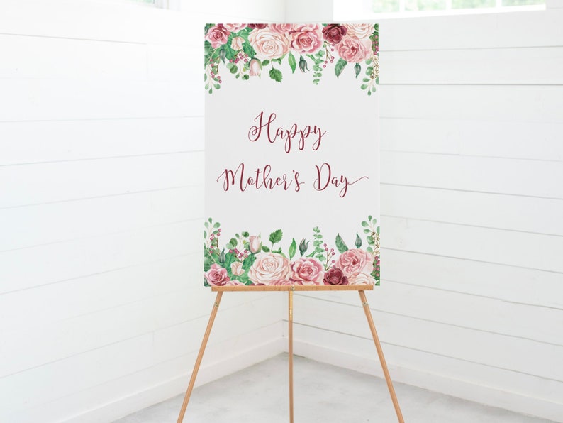 Happy Mother's Day Sign Printable Mother's Day - Etsy
