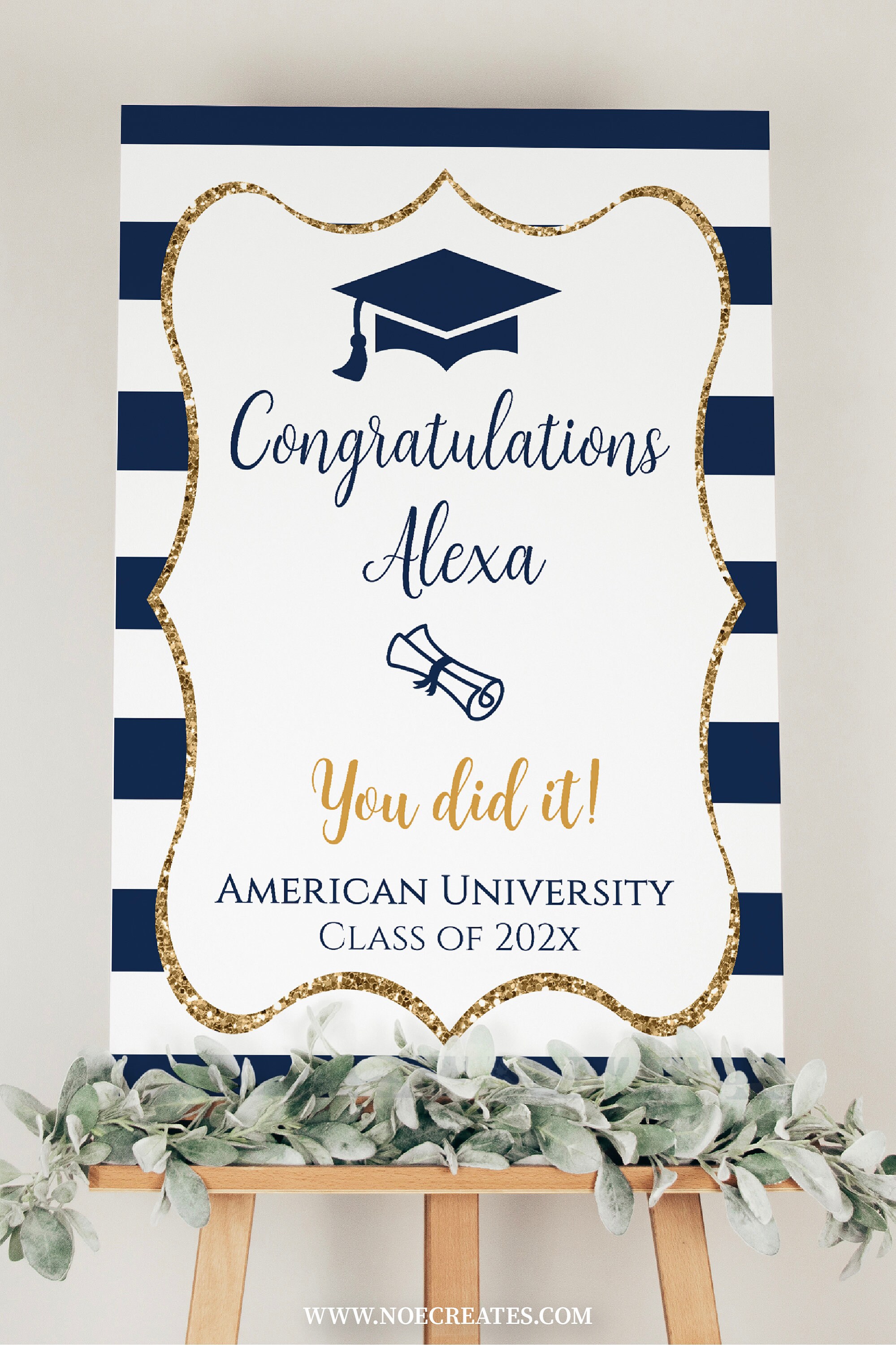Graduation Welcome Sign Template Congrats's Grad Sign - Etsy