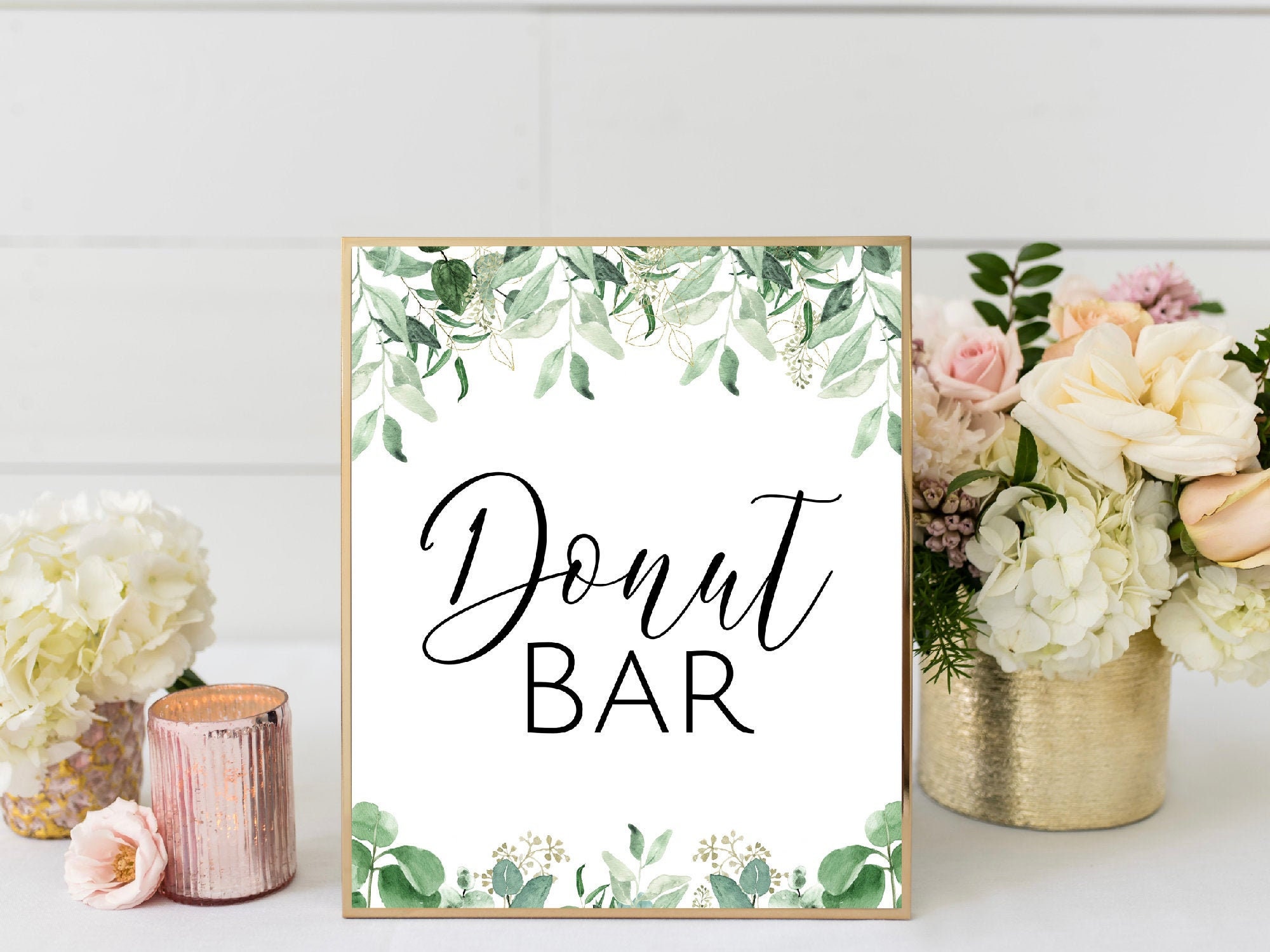 Donut Bar Sign Greenery Donut Bar Sign Eucalyptus Wedding - Etsy