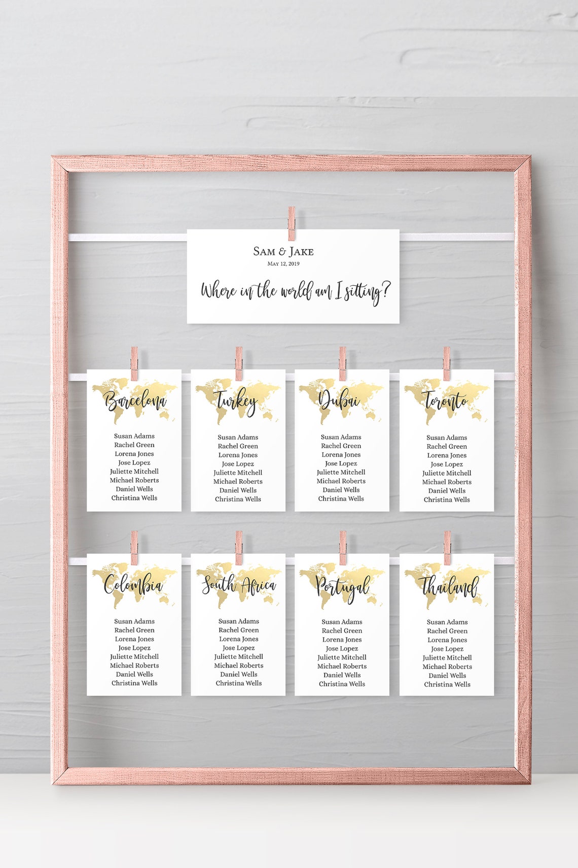 Hanging Wedding Seating Chart Template Seating Chart Editable | Etsy