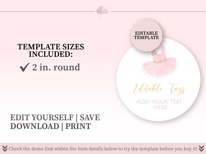 Printable Tutu Sticker Template Tutu Tags Template Tutu Baby - Etsy