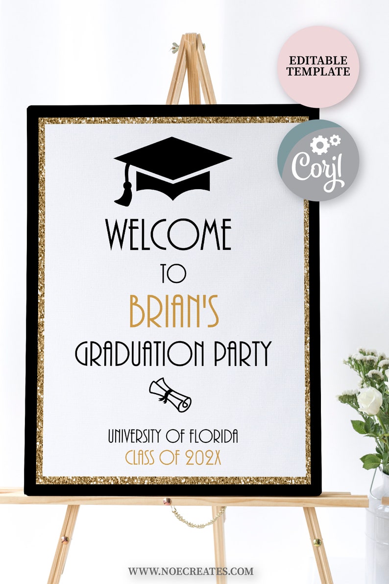 Printable Graduation Welcome Sign Congrats's Grad Sign - Etsy