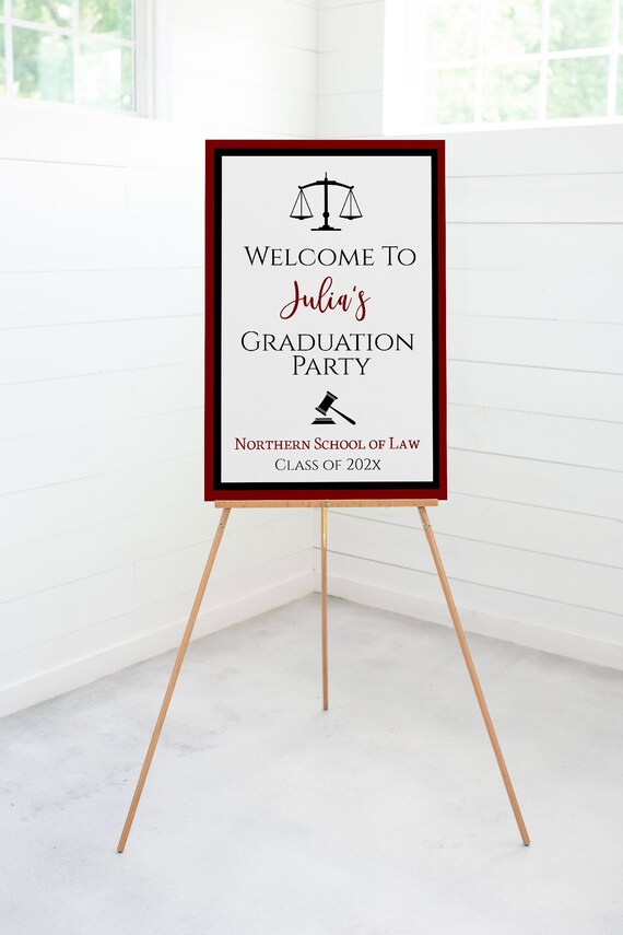 Law School Graduation Welcome Sign Template School of Law - Etsy
