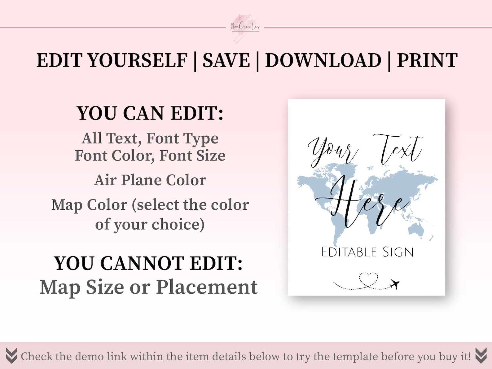 Custom World Map Sign Template Select the Map Color of Your - Etsy