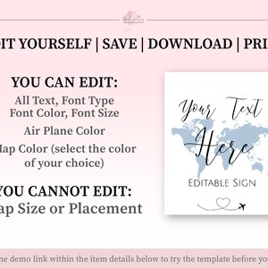 Custom World Map Sign Template, Select the Map Color of Your Choice ...