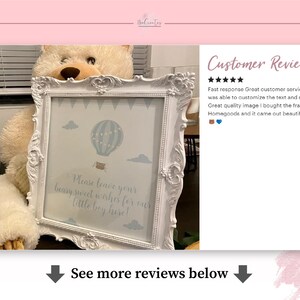 Blue Hot Air Balloon Sign Template, up and Away Party Decorations, up ...