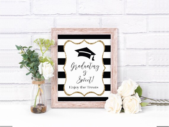 Graduating is Sweet Sign Graduation Decorations Graduation | Etsy