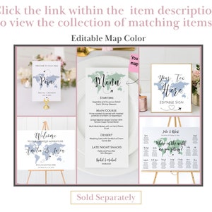 Custom World Map Sign Template Select the Map Color of Your - Etsy