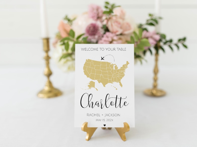 USA Map Table Names: Editable Travel Theme (digital Download) - Etsy