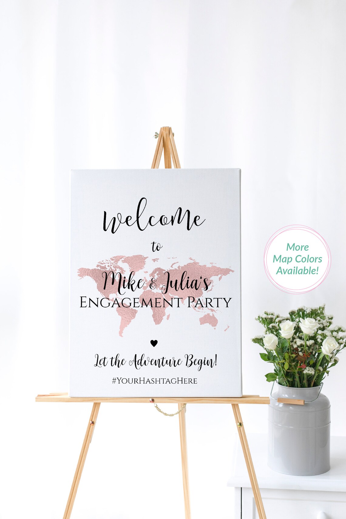 Engagement Party Welcome Sign Travel Theme Engagement Party - Etsy