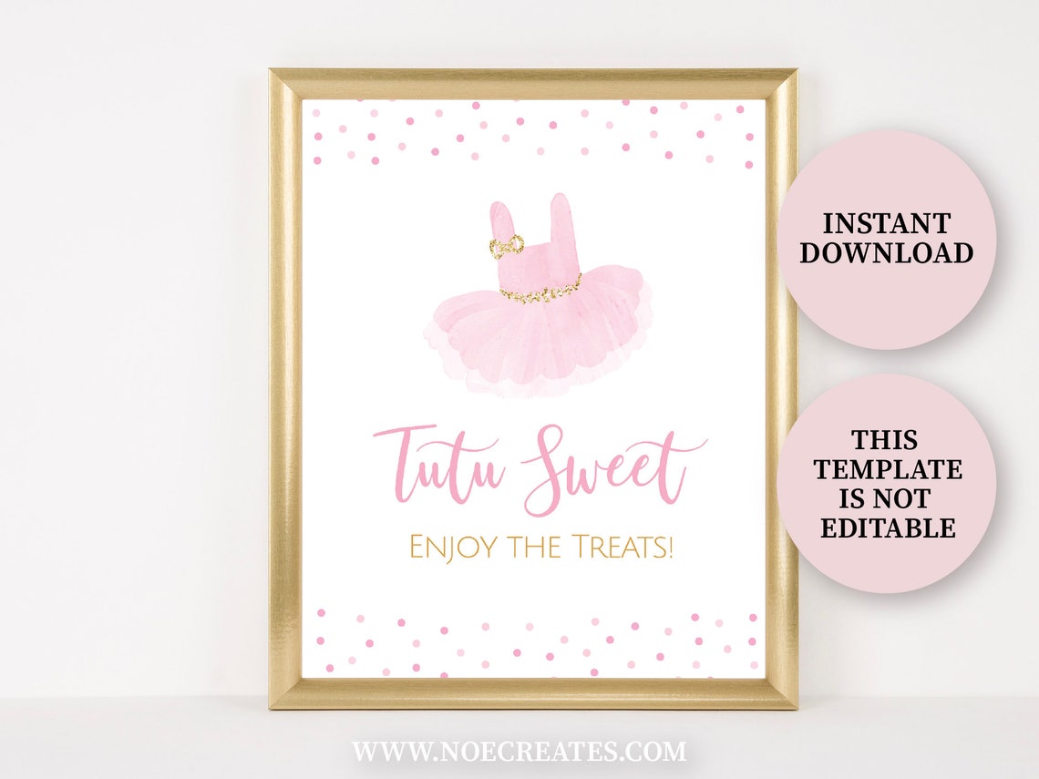 Tutu Sweet Sign Tutu Theme Baby Shower Decor Tutu Birthday - Etsy