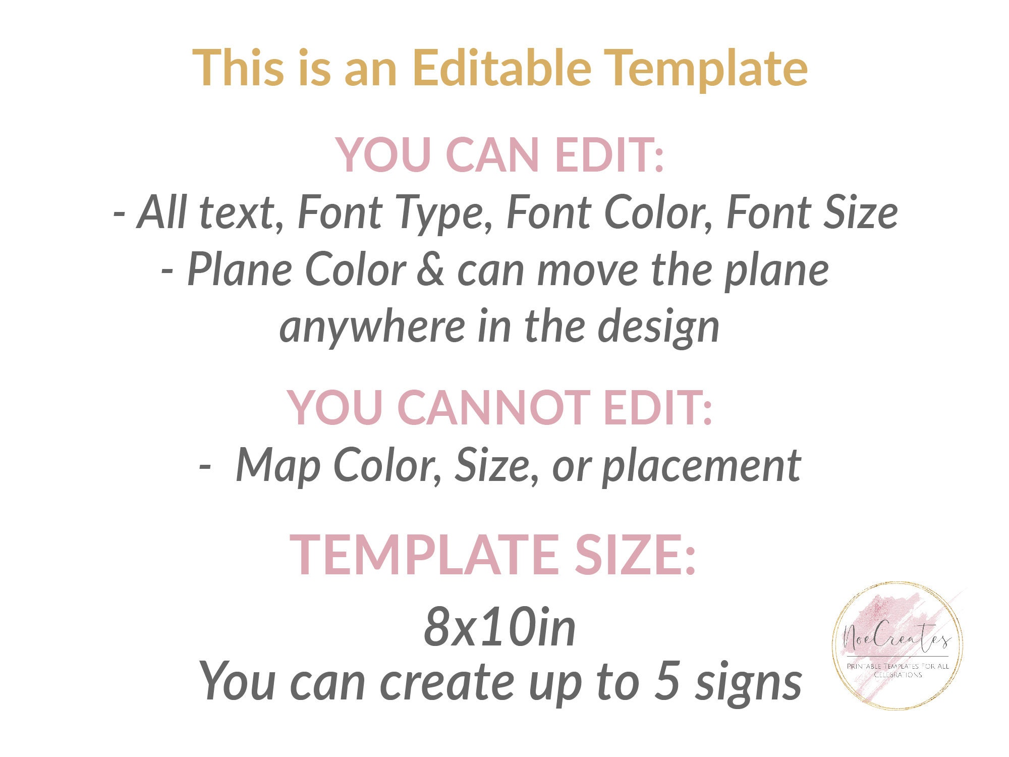 Gold World Map Sign Template Printable Travel Theme Sign | Etsy Canada