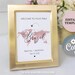 Rose Gold Map Table Names Template, Editable World Map Table Numbers ...