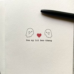 You My Lil Boo Thang Card Cute Halloween Card for Your Sweetheart - Etsy