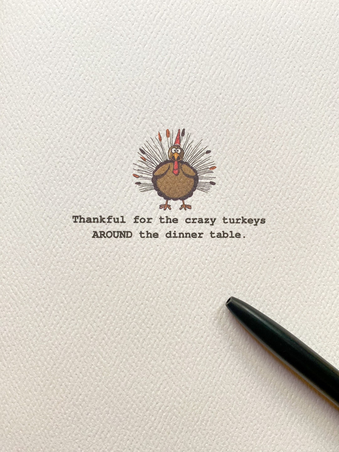 Funny Thanksgiving Card for Family and Friends; Thankful for the Crazy ...
