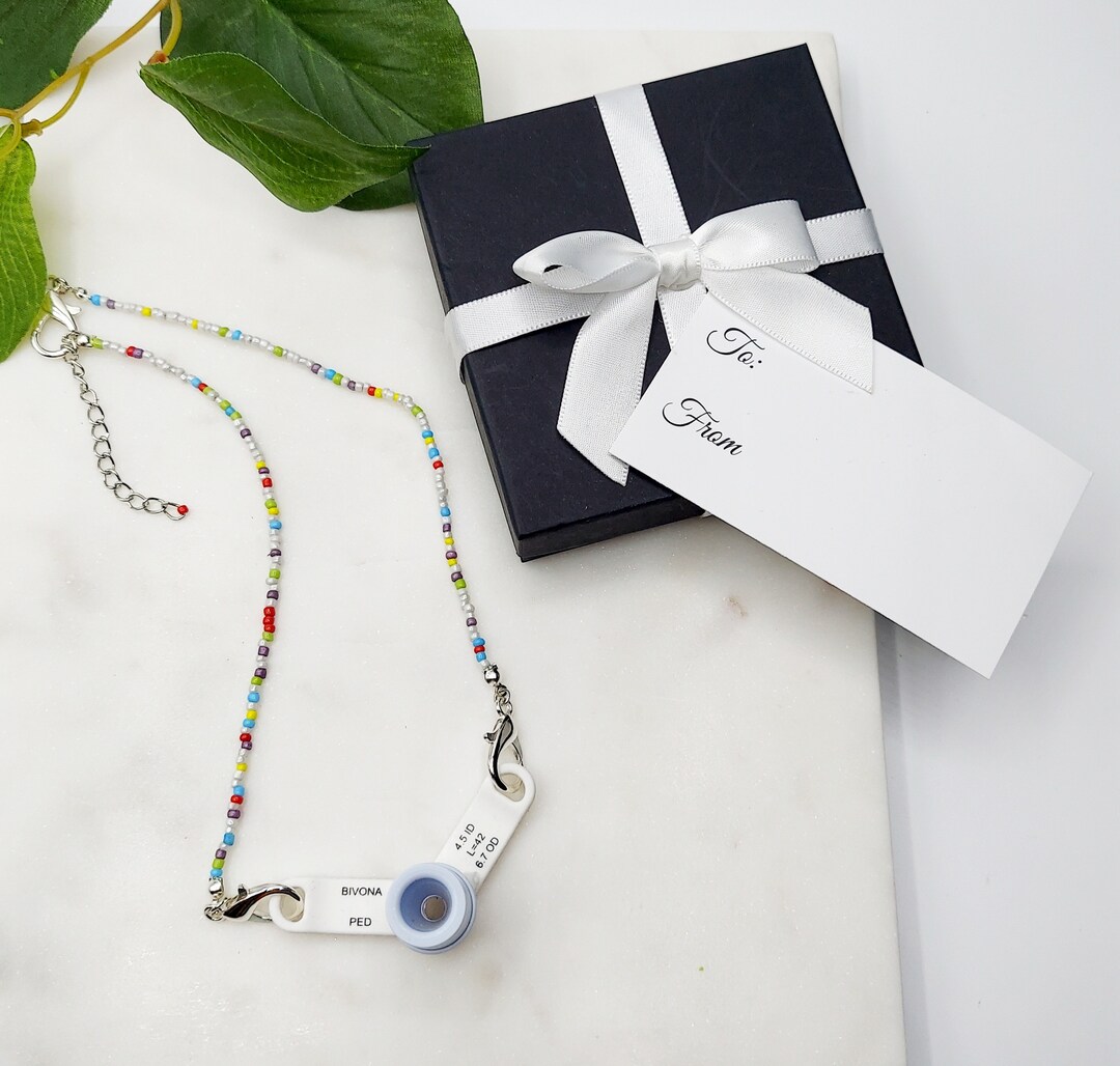 Beaded Trach Ties, Adjustable, Tracheotomy Ties, Trach Chain rainbow - Etsy