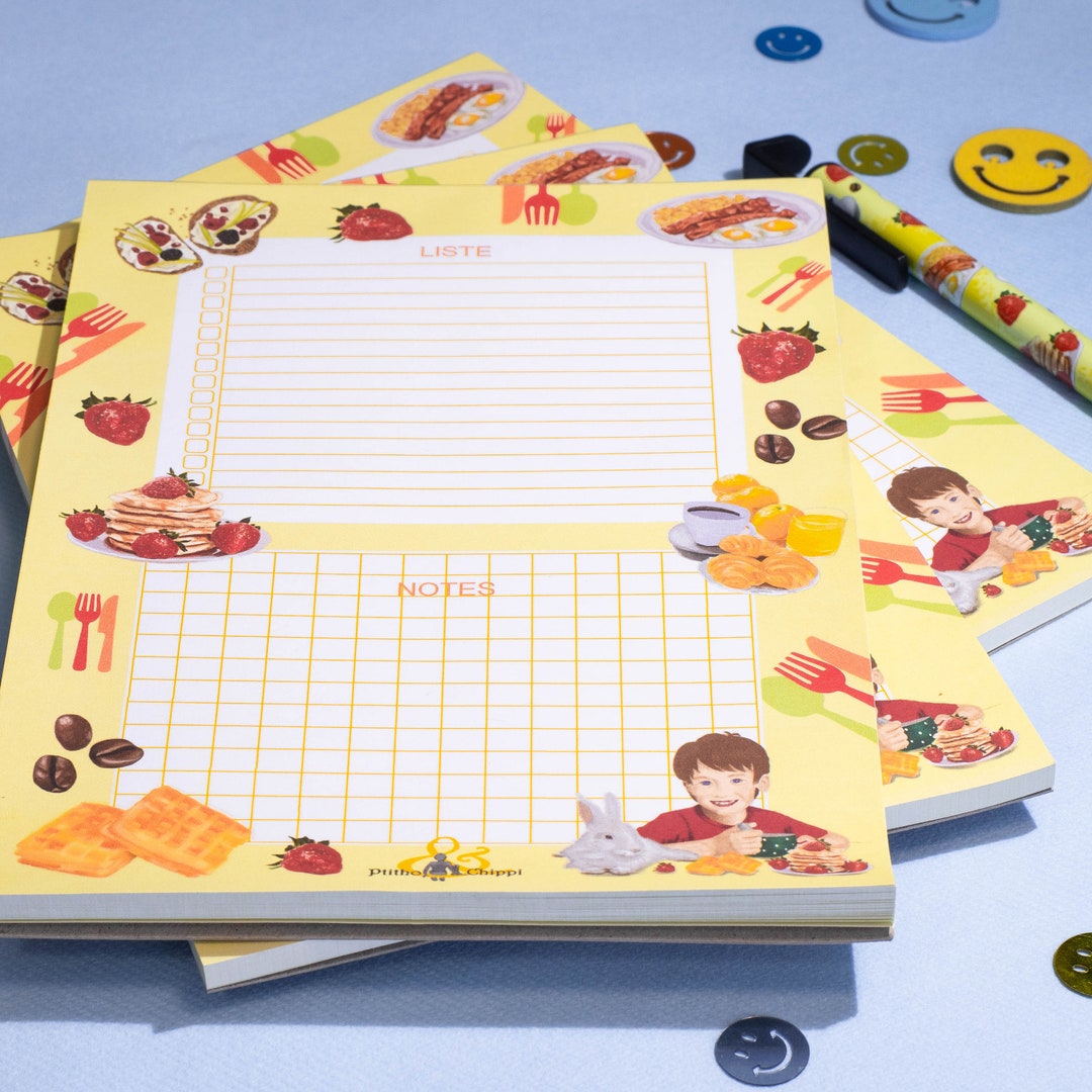 A Notepad, List and Notes on the Theme of Breakfast, Notebook ...