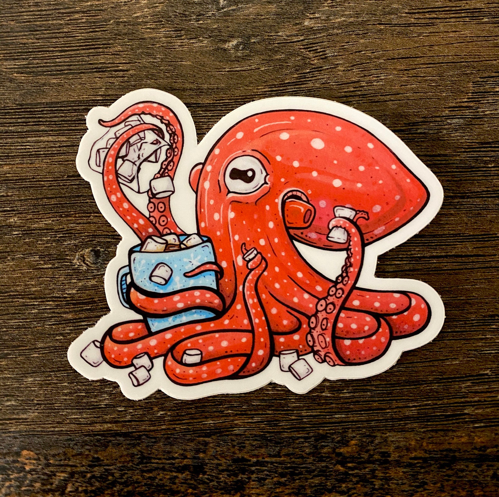 Octobaristas Octopus Coffee Sticker Set Sheet Barista Trendy | Etsy