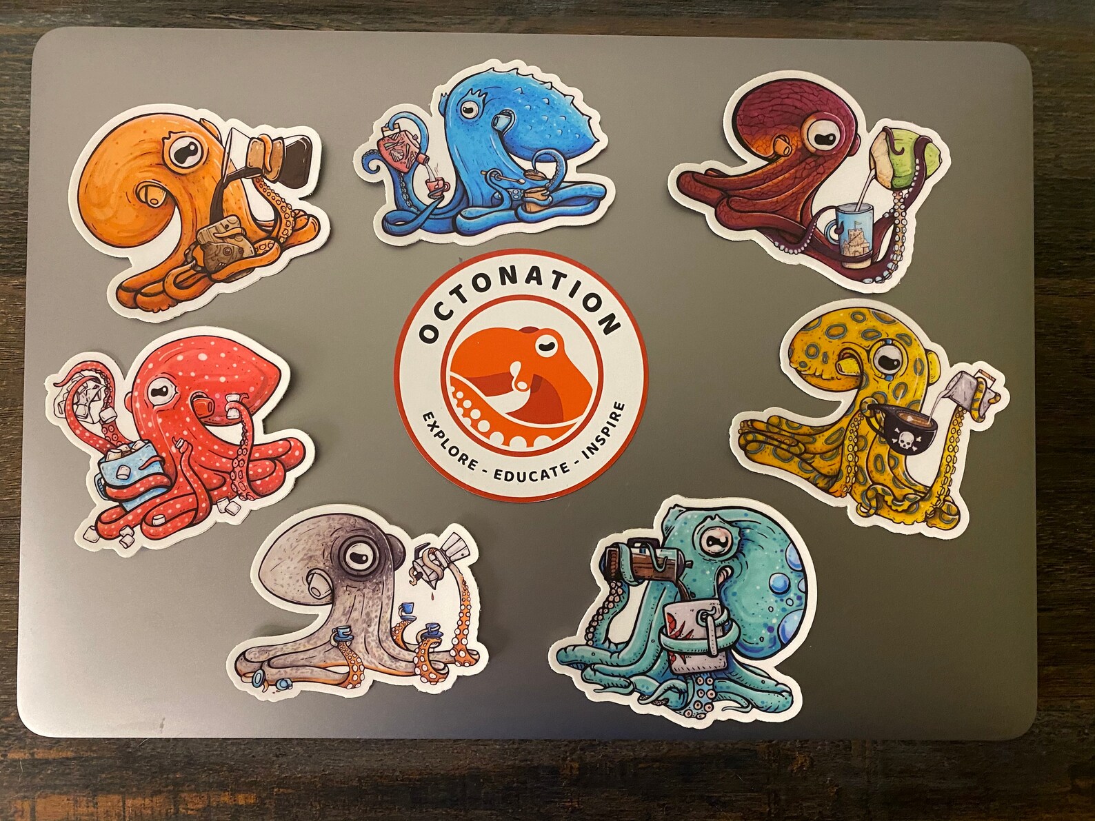 Octobaristas Octopus Coffee Sticker Set Sheet Barista Trendy | Etsy