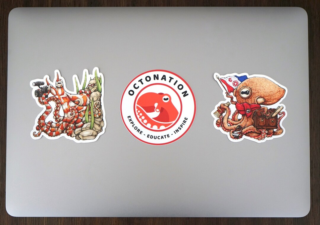 World Oceans Week Octopus Sticker Pack, Octographer & the Explorer ...