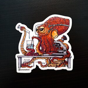 4 Stickers: Octopus STEM Sticker Pack, Science, Technology, Engineering ...