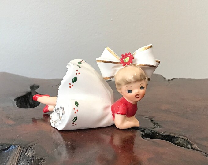 Rare Inarco Big Bow Bloomer Girl Poinsettia E1265 Japan 1965 Figurine ...