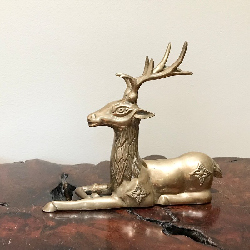 Brass Reindeer - Etsy