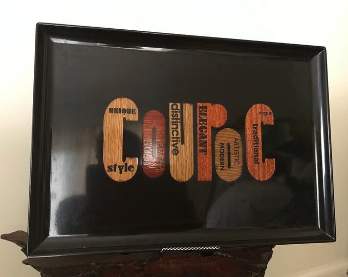 Rare “couroc” Parquet Tray One of A Kind Factory Tray 18” Amazing by ...