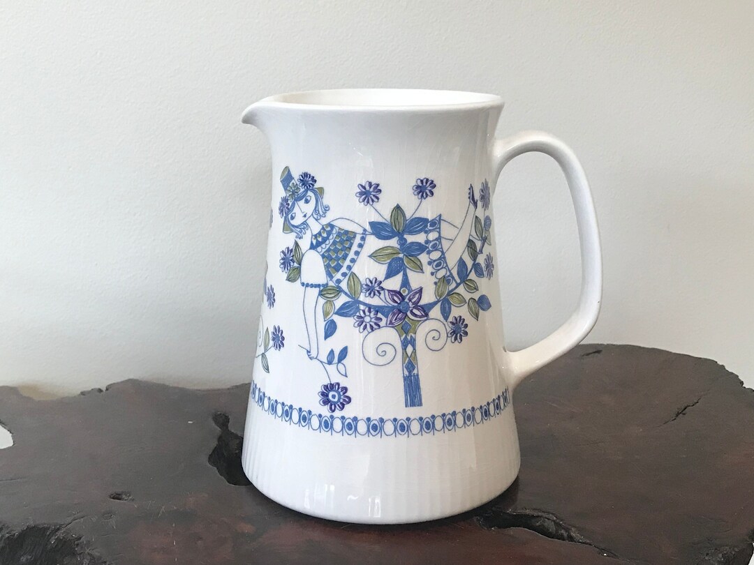 Figgjo Flint Norway Pitcher Lotte Porcelain Hand Painted 4 Cups by ...