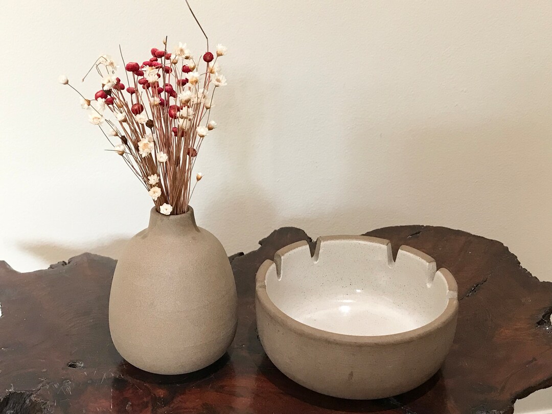 Heath Ceramic Bud Vase Ashtray Set Sandalwood Natural Set/2 by ...