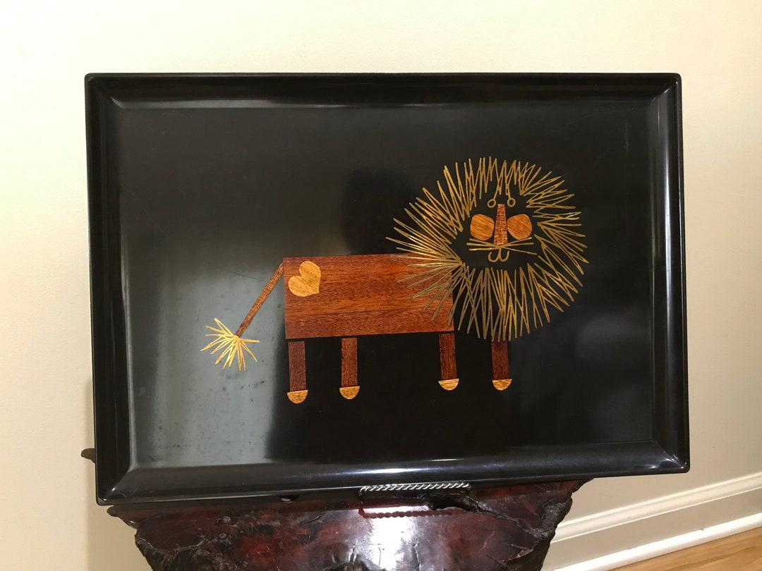 Mid-century Mod Couroc Lion Tray Atomic Lion Monterey California by ...