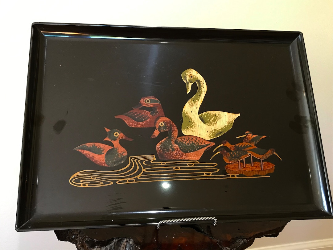 Couroc Swan Geese Tray Rare Vintage Couroc 1970s by ...
