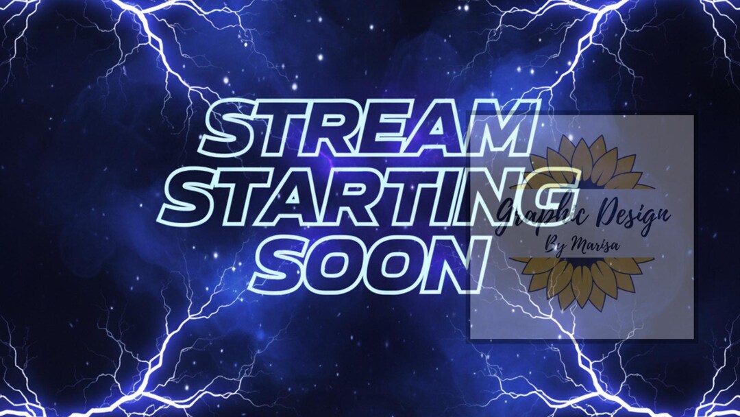 Blue Lightning Overlay, Twitch Overlay, Twitch Banners, Streamers ...