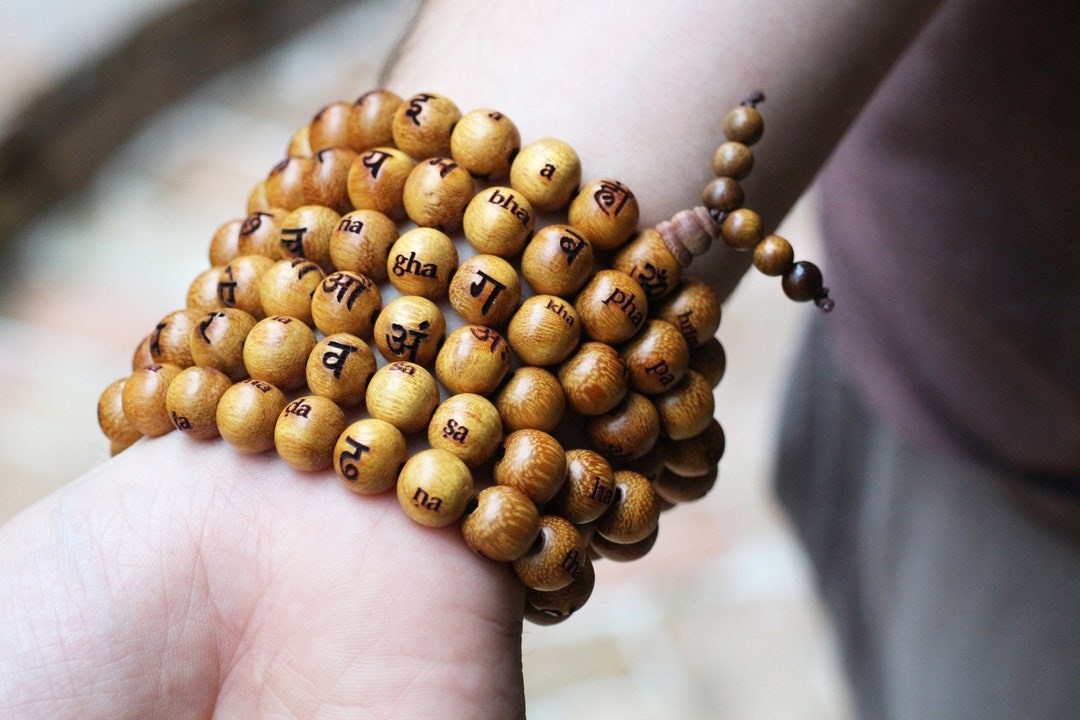 Sanskrit Alphabet Mantra Wrist Wrap Mala - Etsy