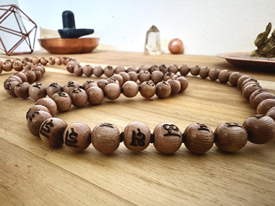 Sanskrit Alphabet Mantra Wrist Wrap Mala - Etsy