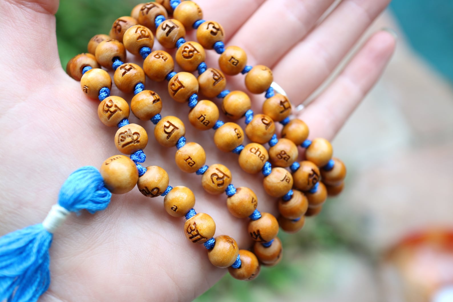 Aksha Japa Mala Sanskrit Alphabet Sacred Mala Wood Engraved - Etsy