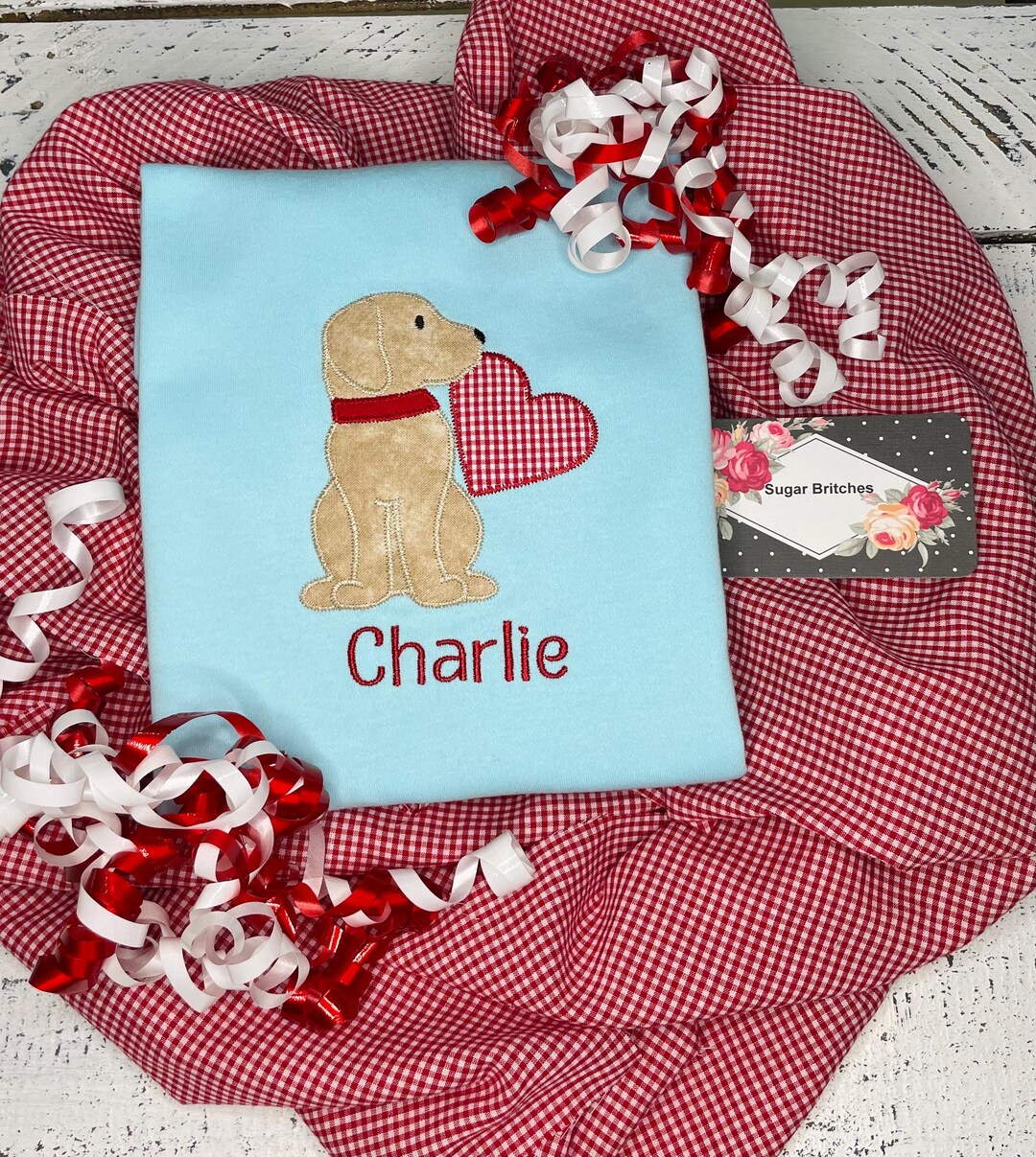 Valentine Boy Dog With Heart,boy Valentine Outfit,red Gingham Toddler Boy Valentine Outfit,dog ...