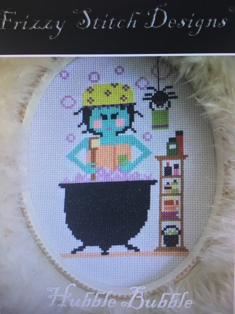 PDF Cross Stitch Pattern Hubble Bubble Chart Only. Witch, Halloween ...