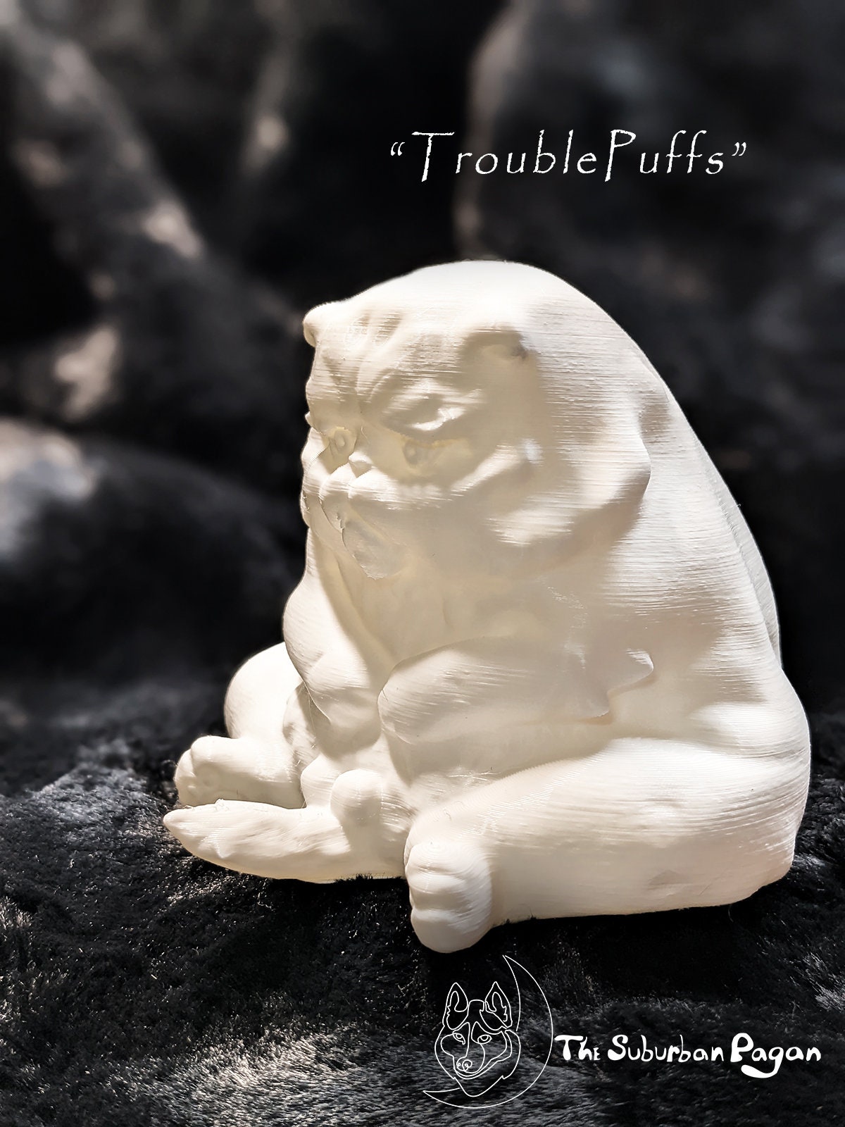 3D Cat Printable Troublepuffs the Whimsical Chonky Cat - Etsy