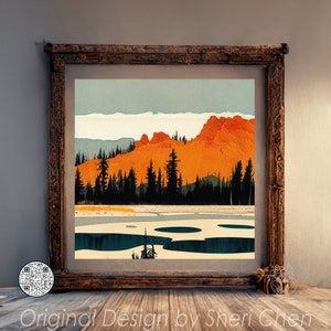 Yellowstone National Park Theme Printable Art Original Design Choose ...