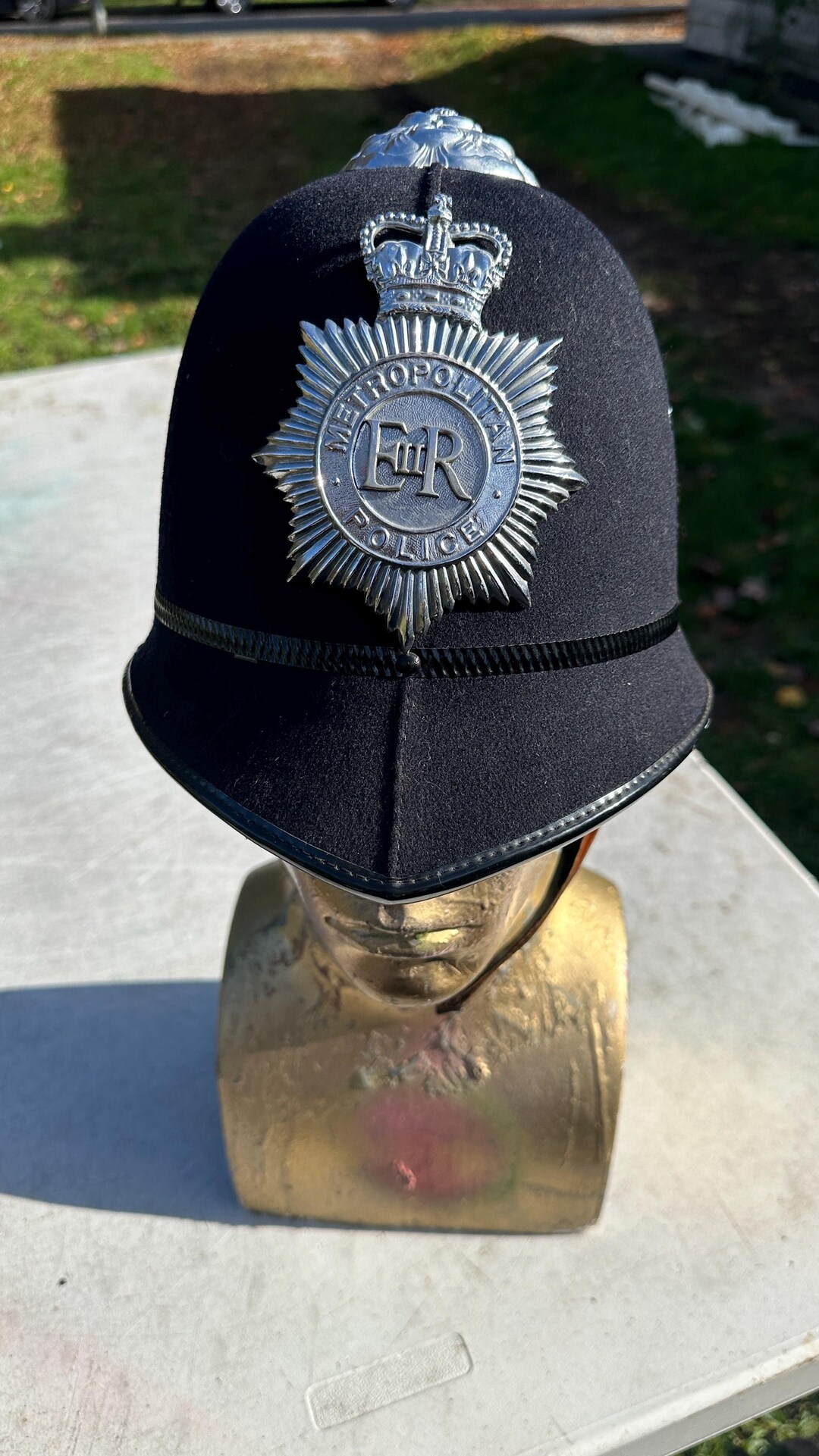 Vintage Original UK British Police, Bobby Metropolitan Police Helmet ...