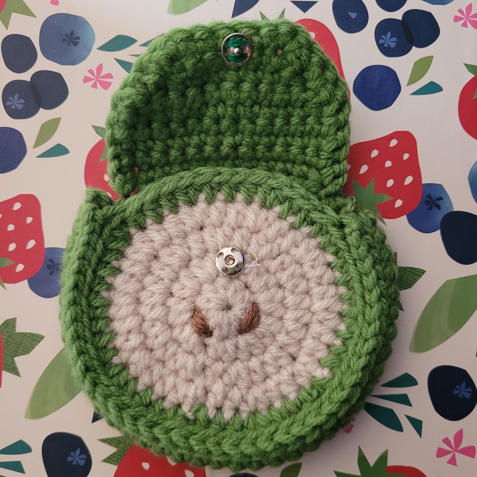 Handmade Green Apple Crochet Wallet – Adorable Fruit-themed Wallet ...