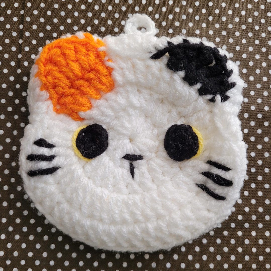 Handmade Calico Cat Crochet Mini Wallet: Kawaii Card & Cash Pouch - Etsy