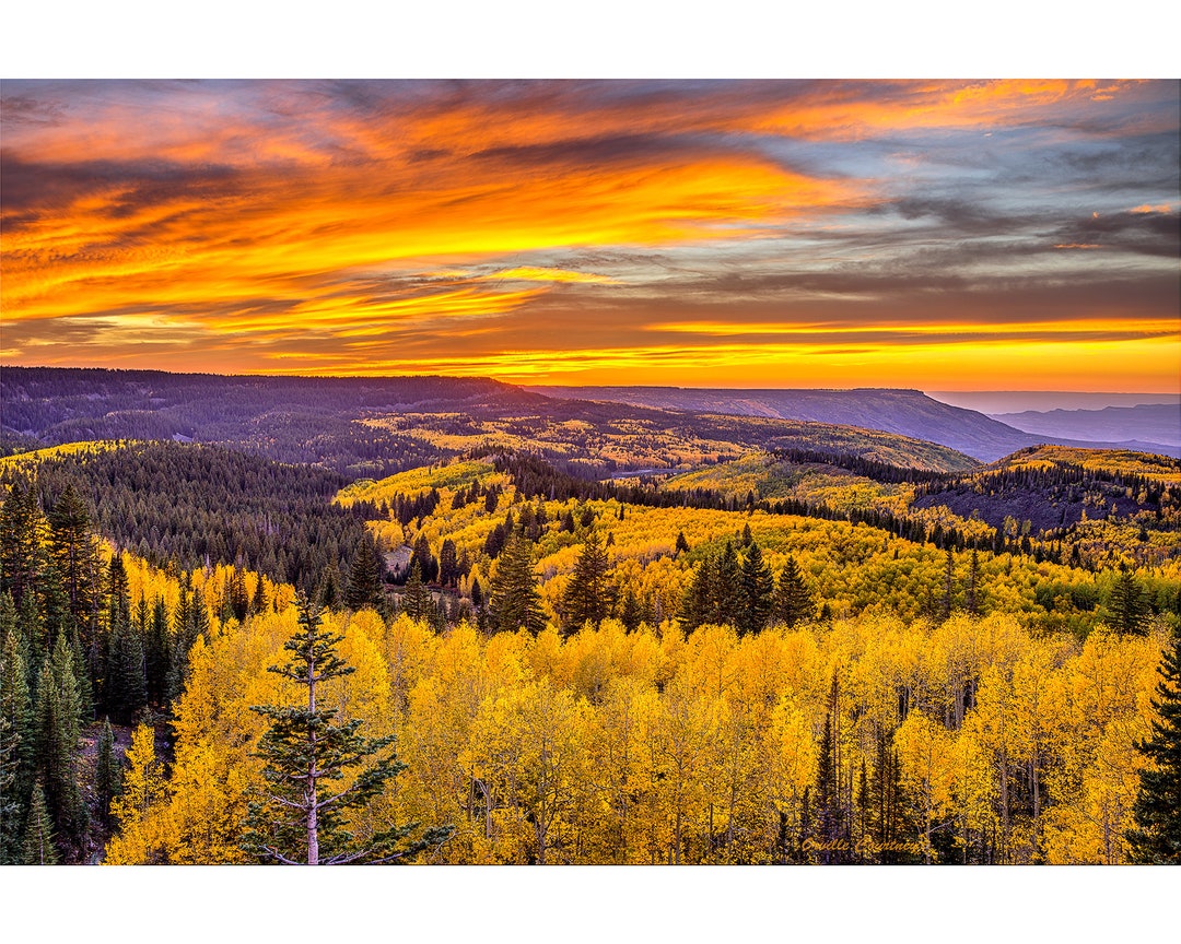 Colorado Mountains Fall Sunset Photography, Landscape Canvas and Metal ...